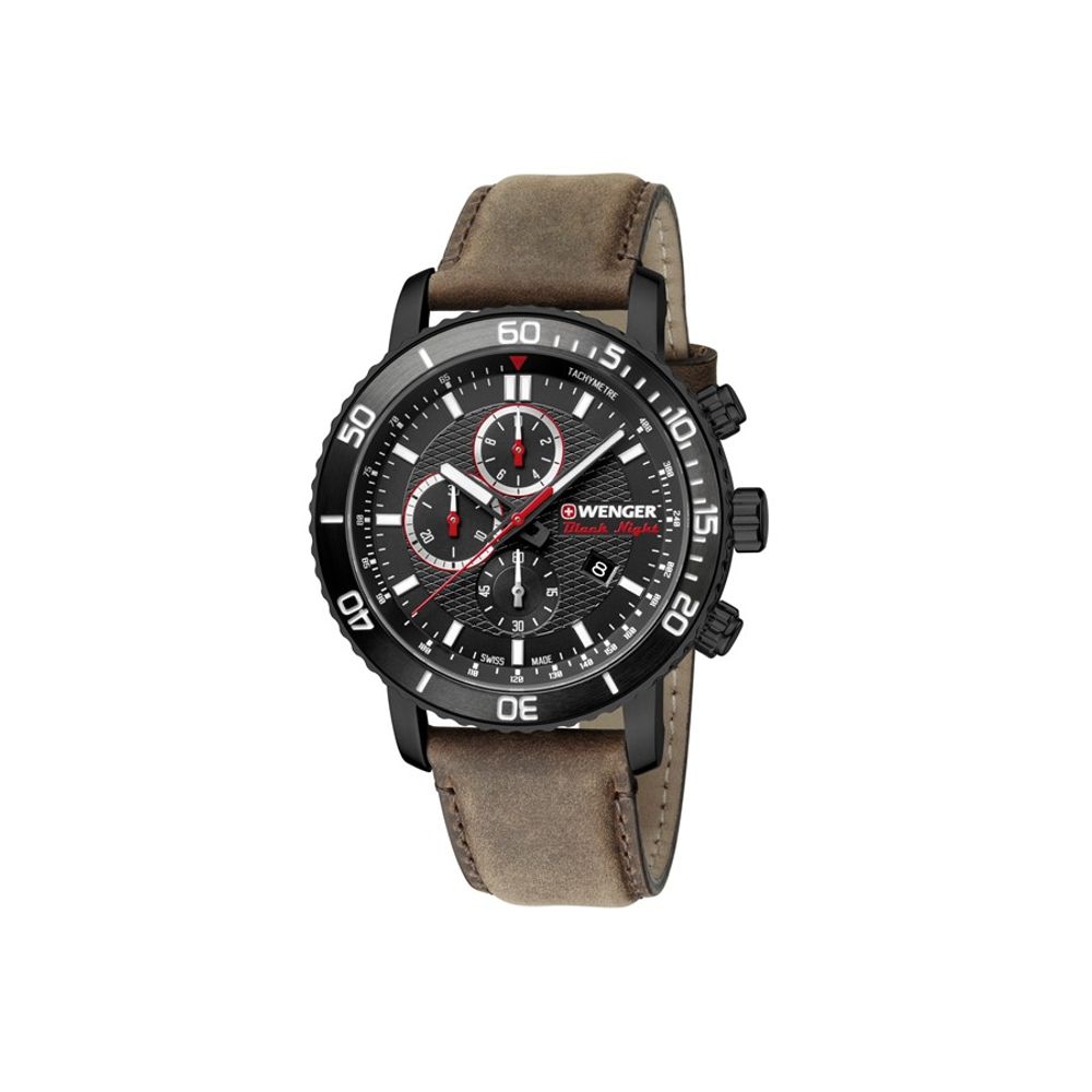Relógio Masculino Wenger RoadSter Black Night Chrono Marrom | Wenger ...