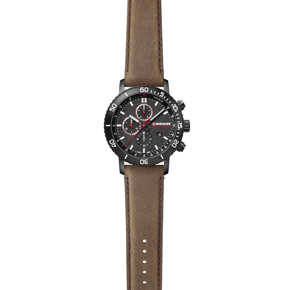 Relógio Masculino Wenger RoadSter Black Night Chrono Marrom | Wenger ...