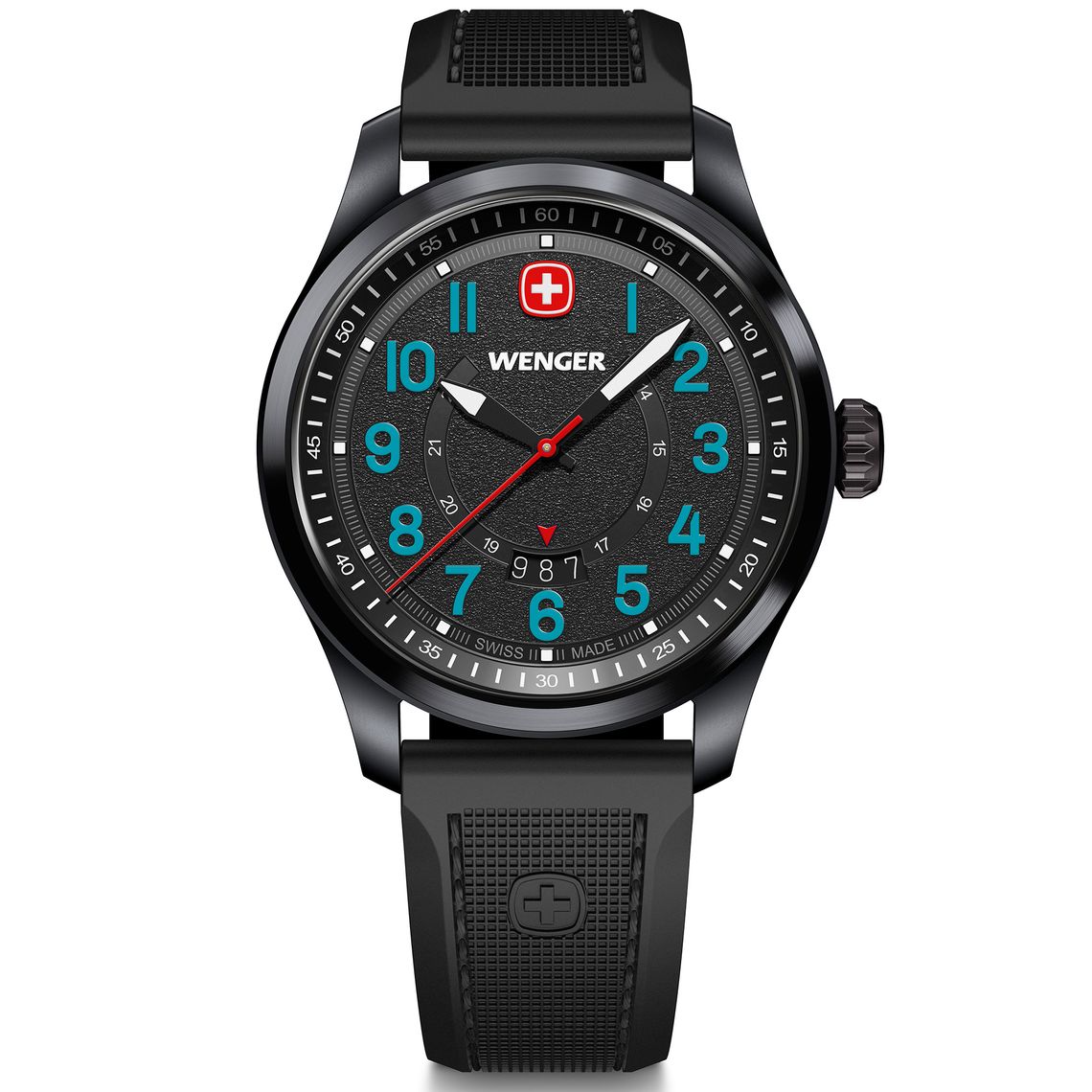 Relógio Wenger Terragraph Mostrador Preto Pulseira Silicone Preto - wenger